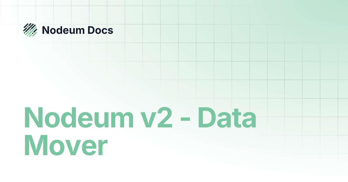 Nodeum v2 - Data Mover | Nodeum Docs